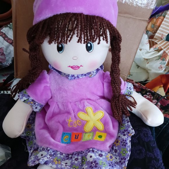 linzy | Toys | Linzy Brown Hair Blue Eyes Cloth Body Doll With Soft ...